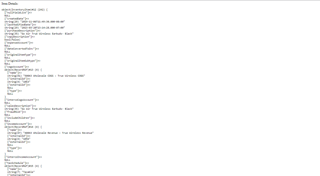 NetSuite PHP Toolkit: Get Item By Internal ID - joeybabcock.me