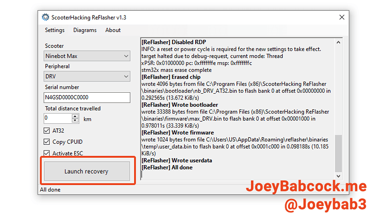 How to STLink Ninebot Max G30 Gen 2 AT32 ESC - Fixes Bricked or Updated ...
